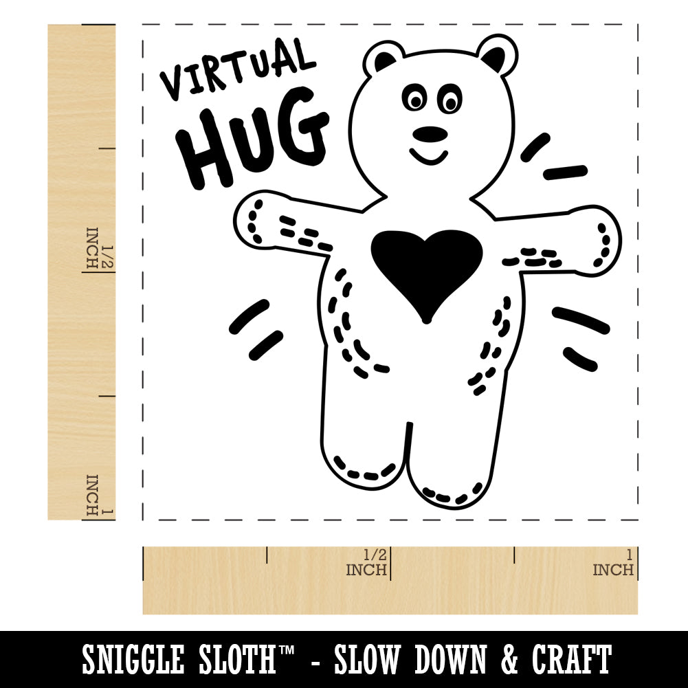 Virtual Hug Love Bear Cute Self-Inking Rubber Stamp Ink Stamper | Michaels