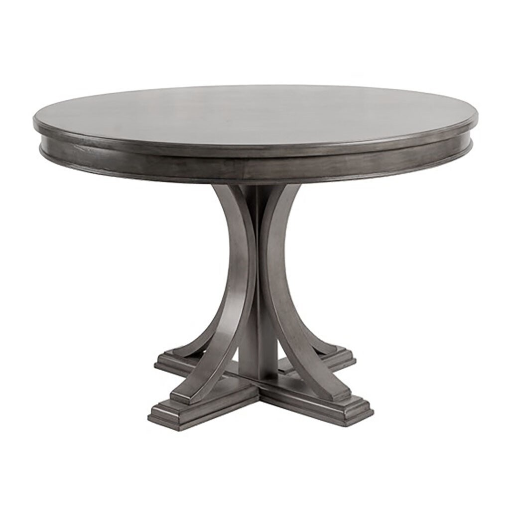 Gracie Mills Anastasia Distressed Solid Round Dining Table - Grace-8003 ...