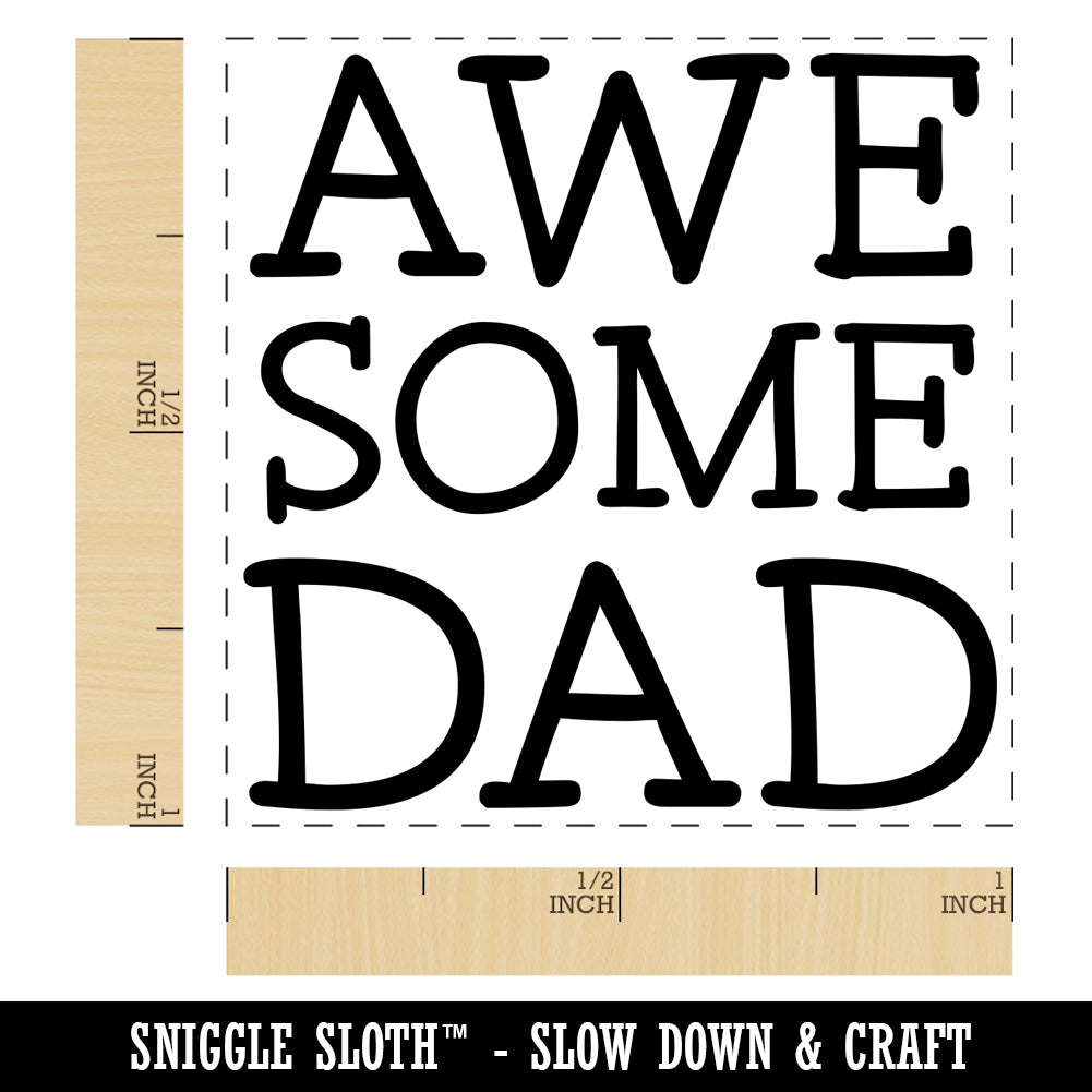 Awesome Dad Fun Text Father Self-Inking Rubber Stamp Ink Stamper | Michaels