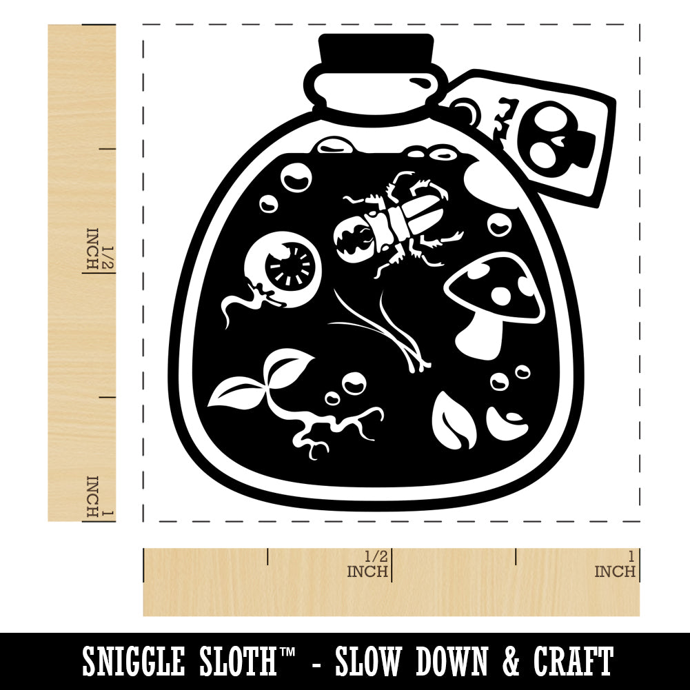 Witch Brew Poison Potion Halloween Self-Inking Rubber Stamp Ink Stamper ...