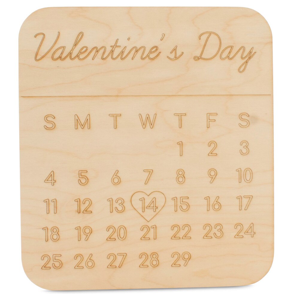 Valentine's Day Calendar Wood Cutout From 3”-23” Decor | Woodpeckers ...