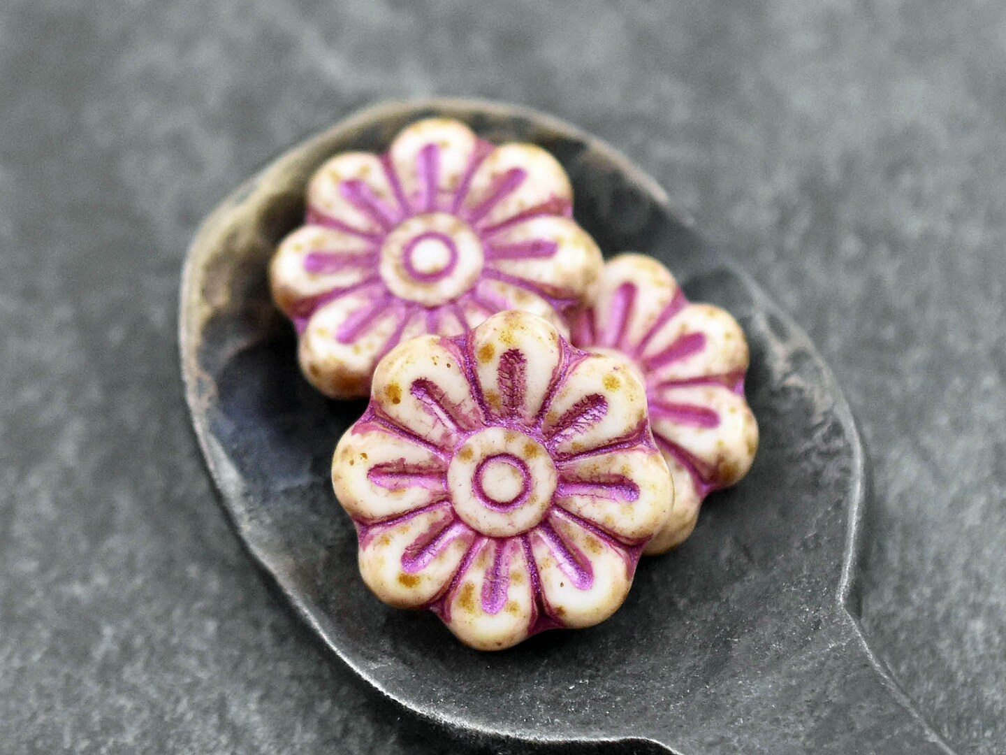 *6* 18mm Pink Washed Alabaster Picasso Daisy Flower Beads | Michaels