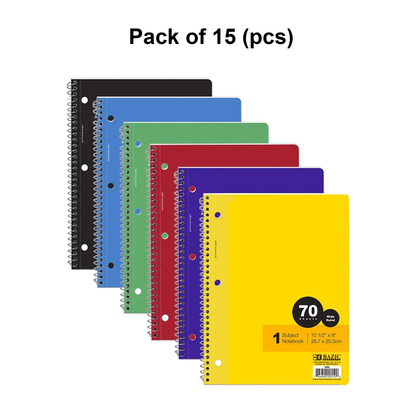 Notebook Spiral W/R 1-Subject 70 Ct | subject spiral notebooks come ...