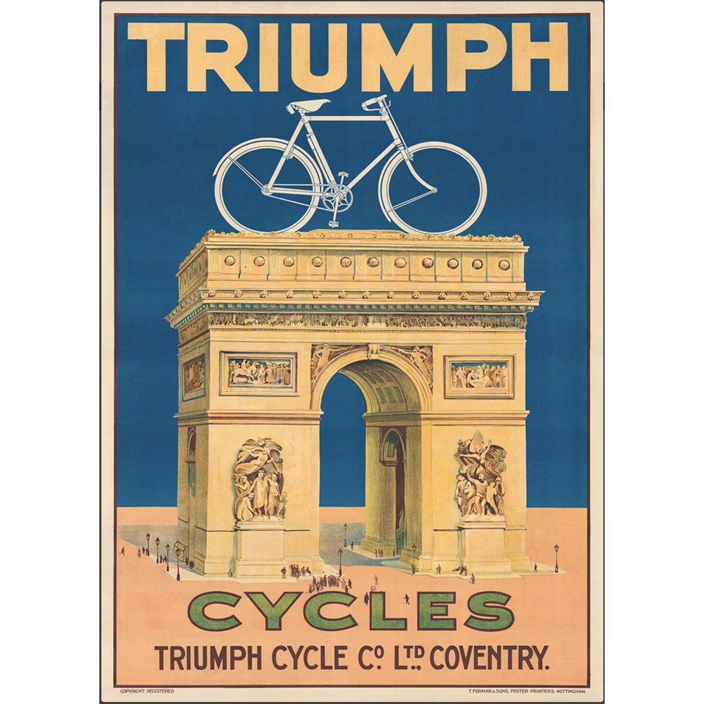 Triumph Cycles - Vintage Bicycle Poster | MakerPlace by Michaels