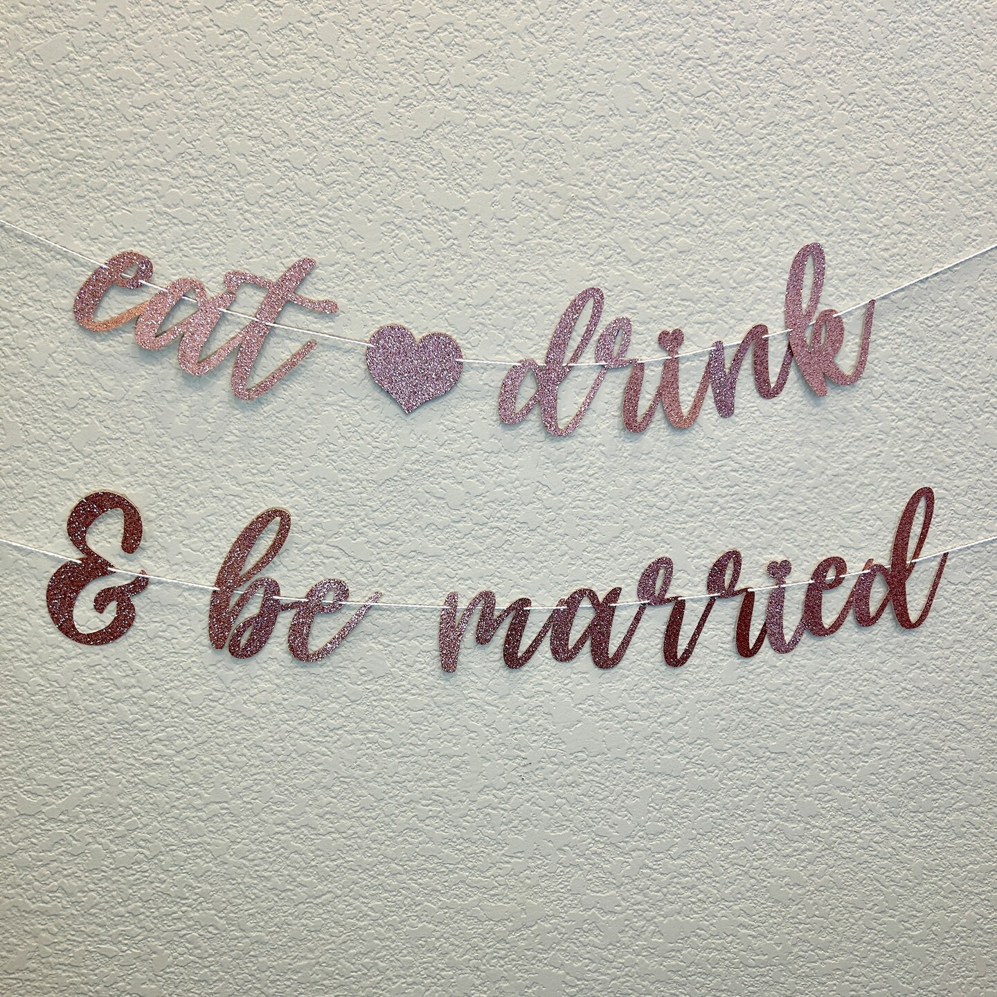 Eat Drink and Be Married Banner, Bridal Shower Sign, Bridal Shower ...