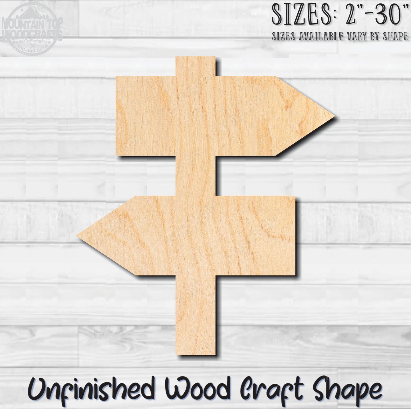 Sign Post Unfinished Wood Shape Blank Laser Engraved Cut Out Woodcraft ...