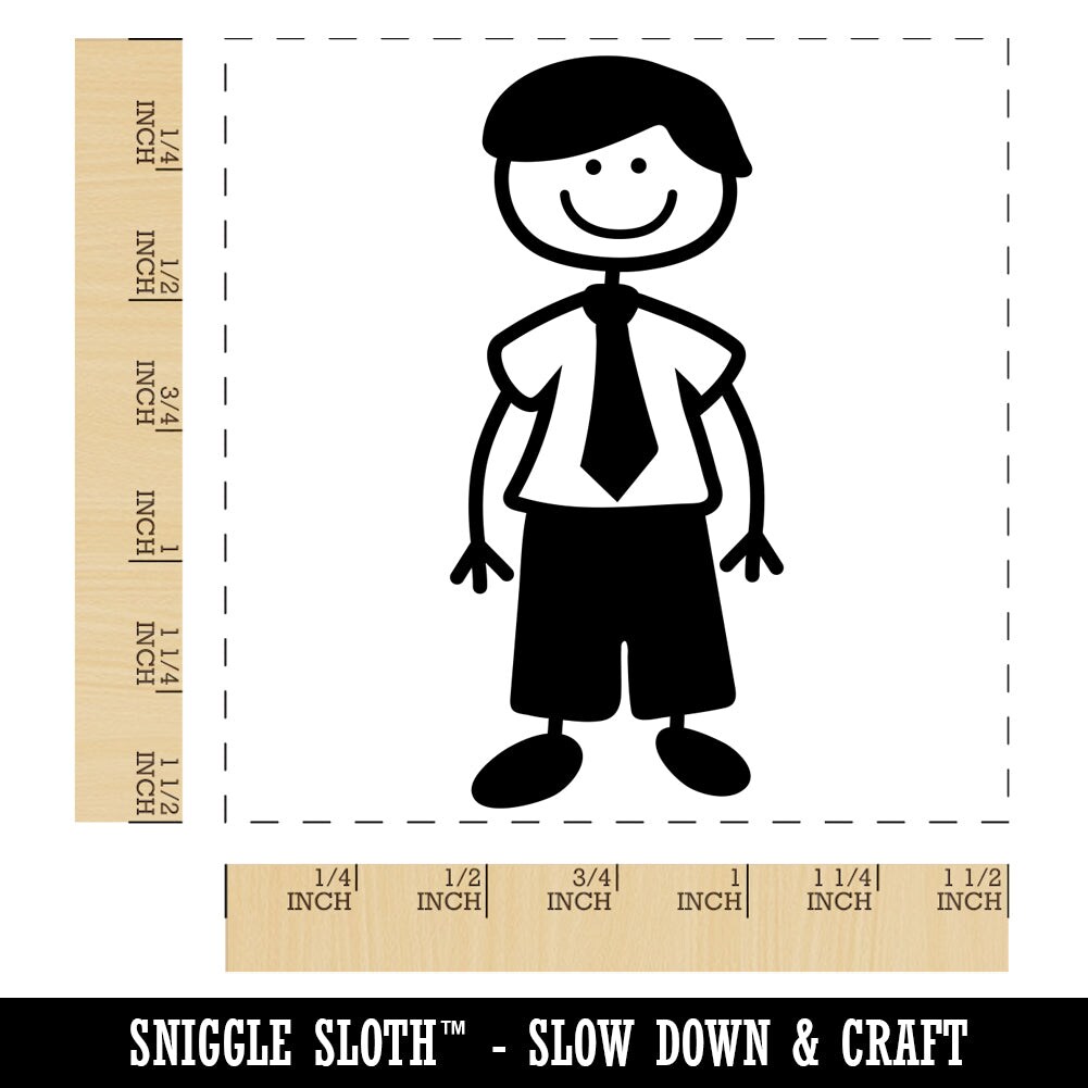 Stick Figure Man Dad Self-Inking Rubber Stamp Ink Stamper | Michaels