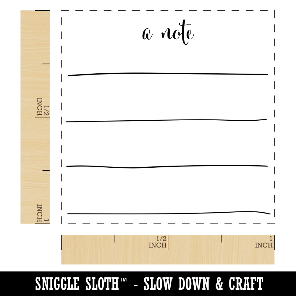 Cute Handwritten Note with Blank Lines Journaling Self-Inking Rubber ...