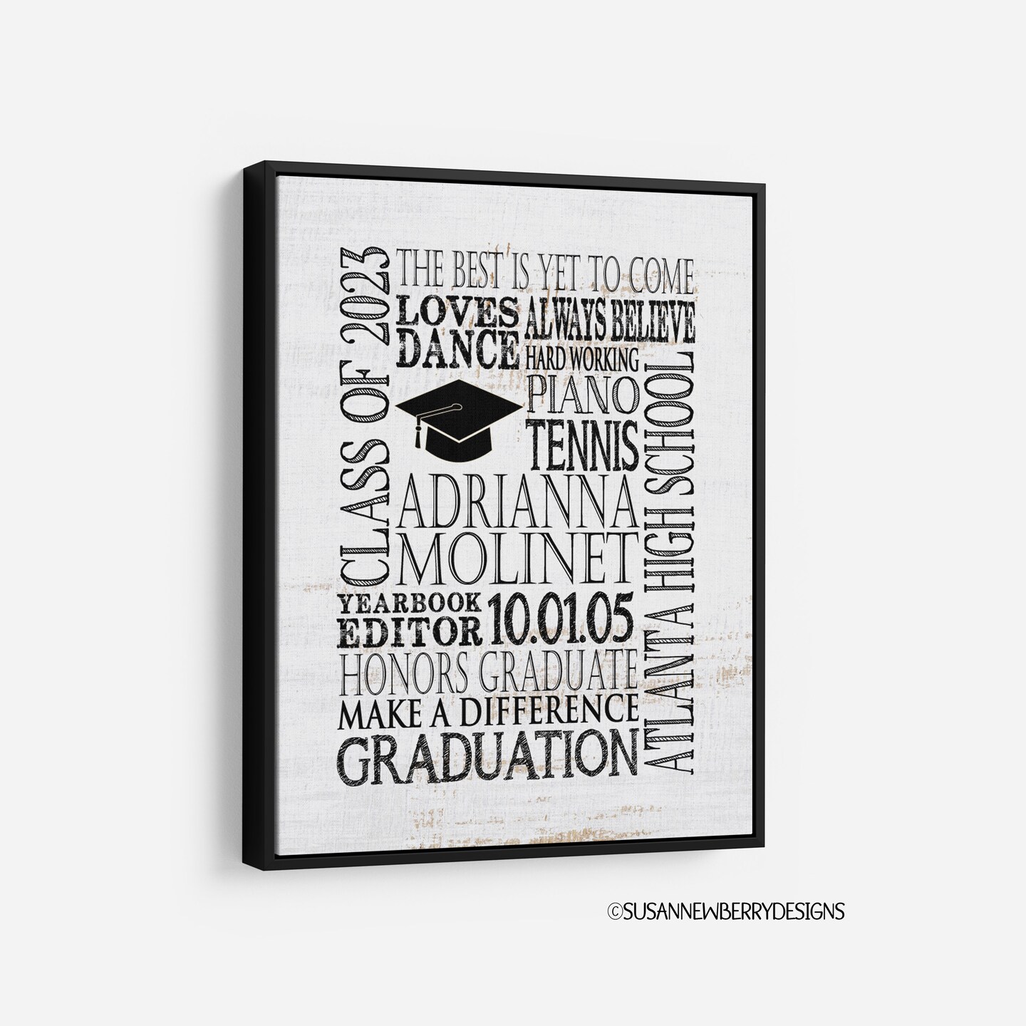 Custom Graduation Word Cloud Canvas | MakerPlace by Michaels
