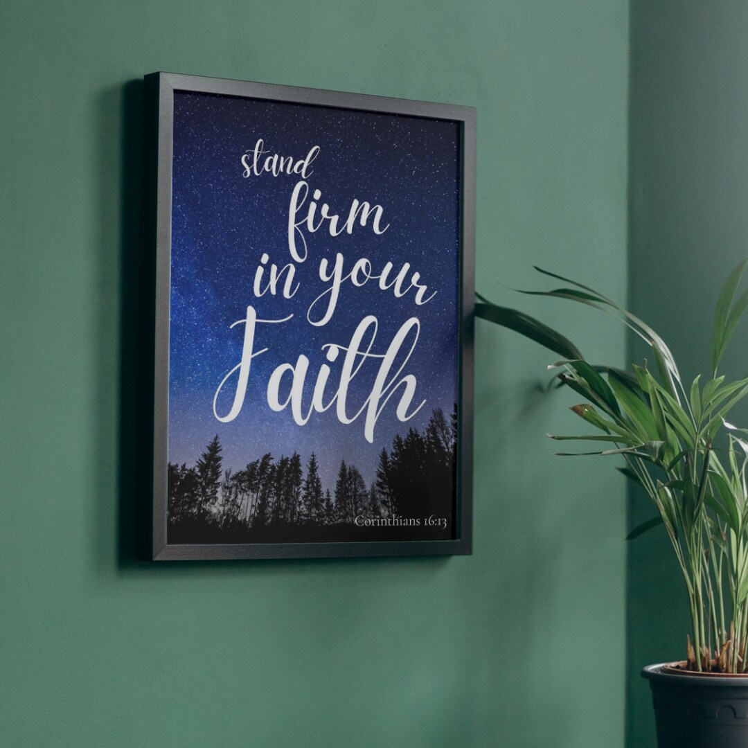 Stand Firm in Your Faith Christian Wall Decor | Christian Gifts for Her ...