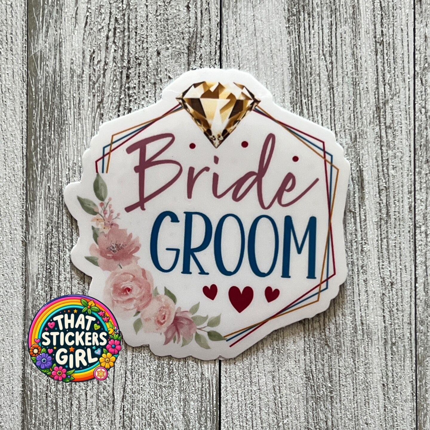 Bride and Groom Sticker | MakerPlace by Michaels