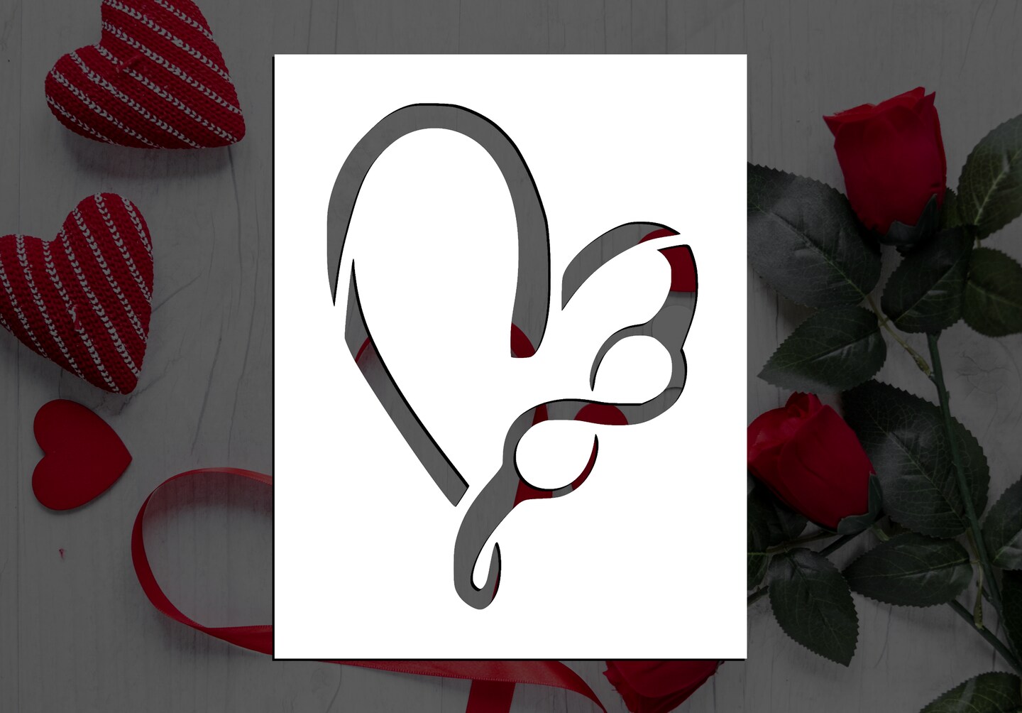Infinity Heart Reusable Stencil (Many Sizes) | MakerPlace by Michaels