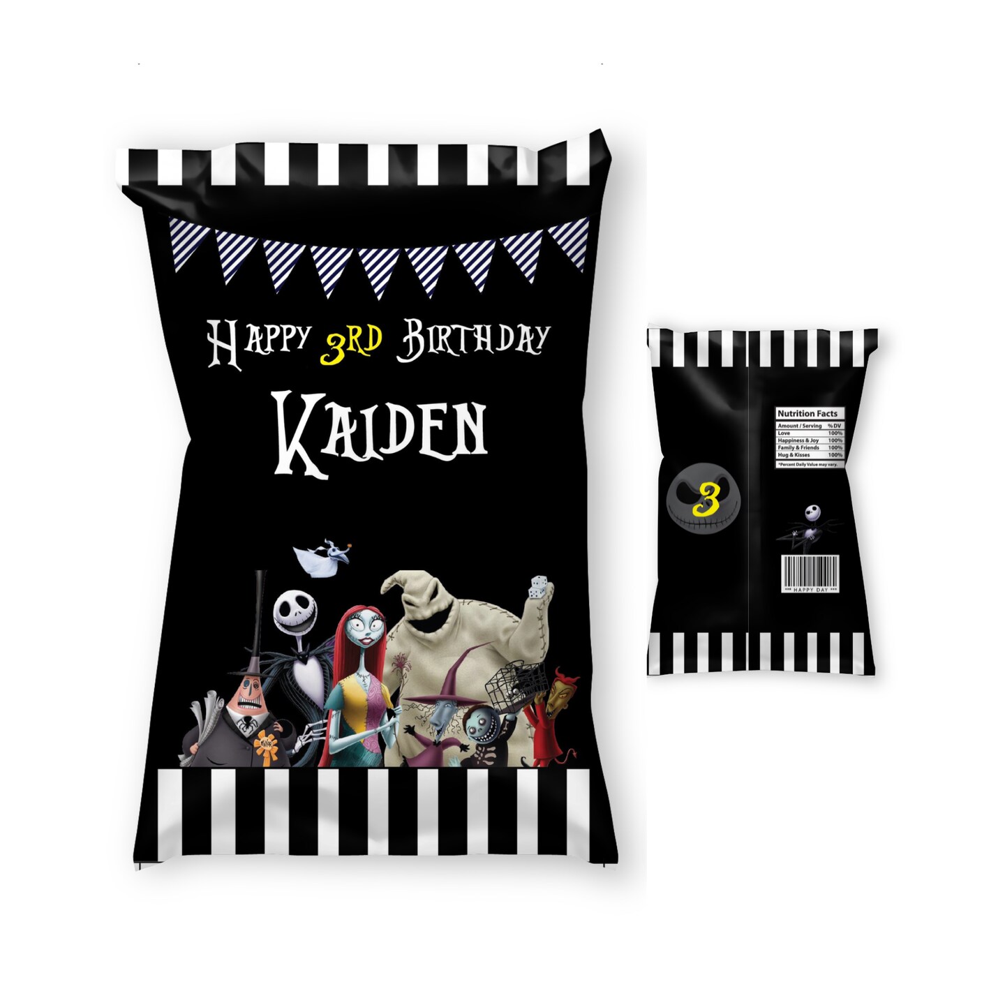 Copy-Personallized Halloween chip bag labels, custom chip bag stickers ...
