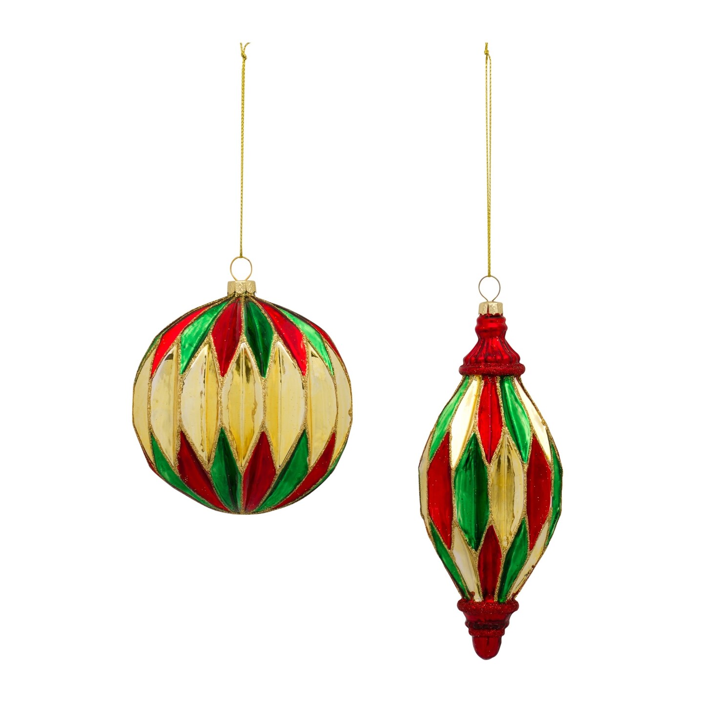 Melrose Set of 6 Multicolor Christmas Ball and Drop Ornaments 6" | Michaels