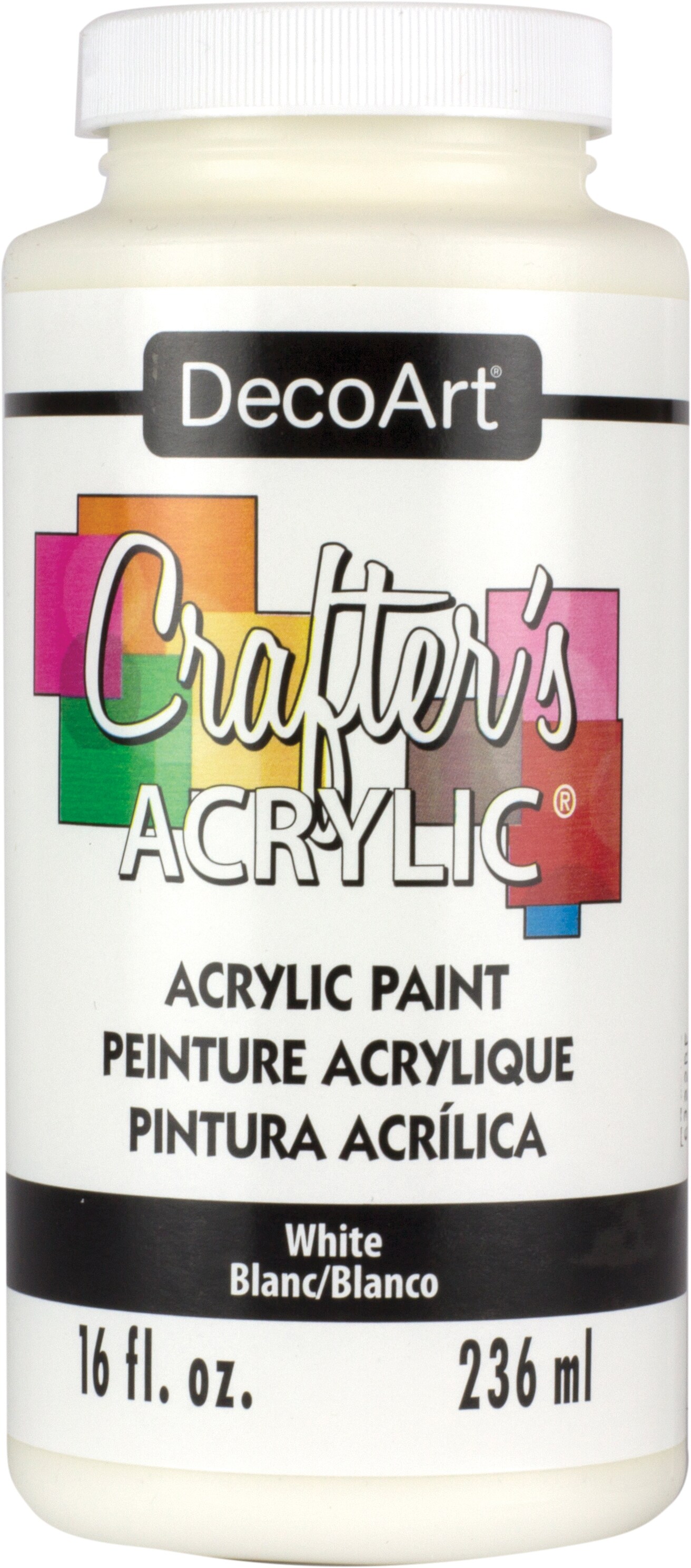 Multipack of 3 - Crafter's Acrylic All-Purpose Paint 16oz-White | Michaels