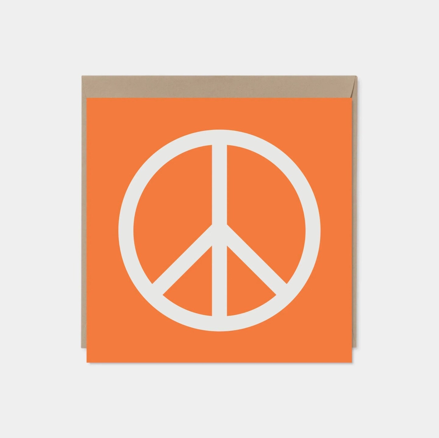 Orange Peace Sign Card, Square Peace | Michaels