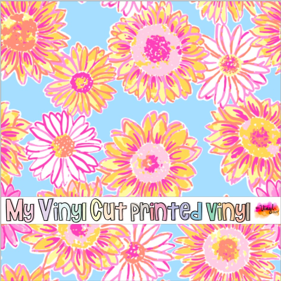 12 x 12 inch Sheet of Printed Vinyl or HTV in the WSI Pattern Pretty ...