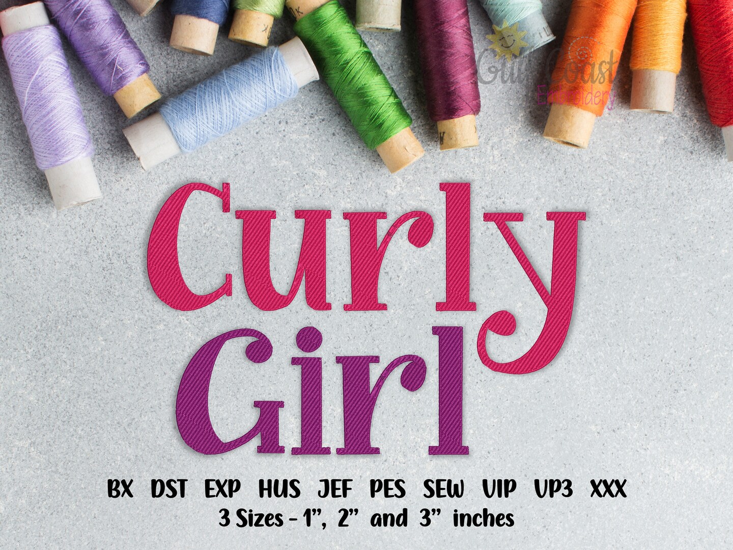 Curly Girl Dots Machine Embroidery Font Monogram Alphabet - 3 Sizes ...