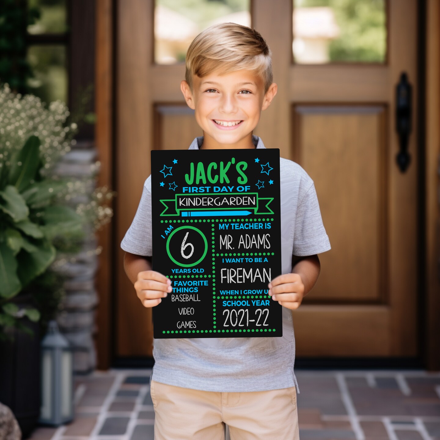 Personalized Reusable Chalkboard Photo Prop Sign for Back to School ...