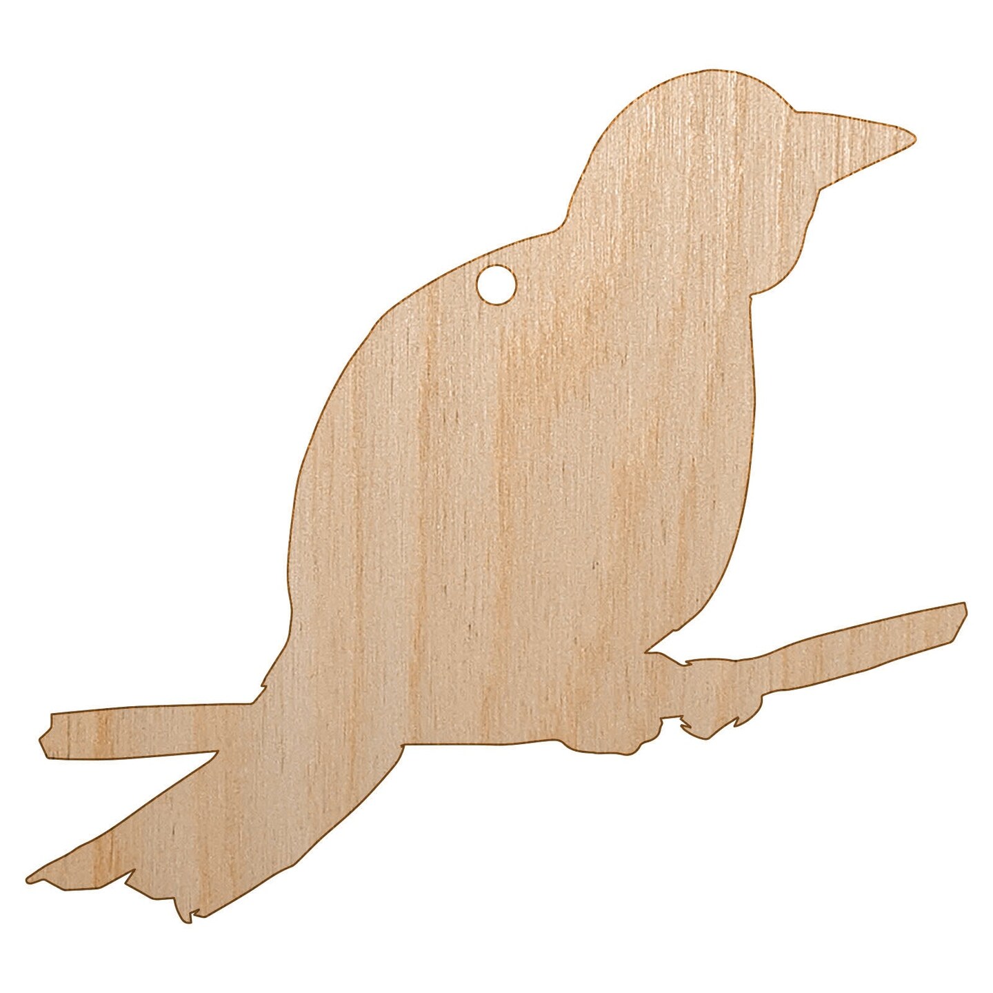 Canary Bird on Branch Solid Unfinished Craft Wood Holiday Christmas ...
