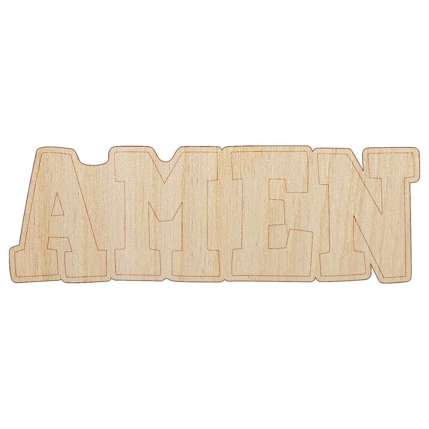 Amen Fun Text Prayer Praying Unfinished Wood Shape Piece Cutout for DIY ...