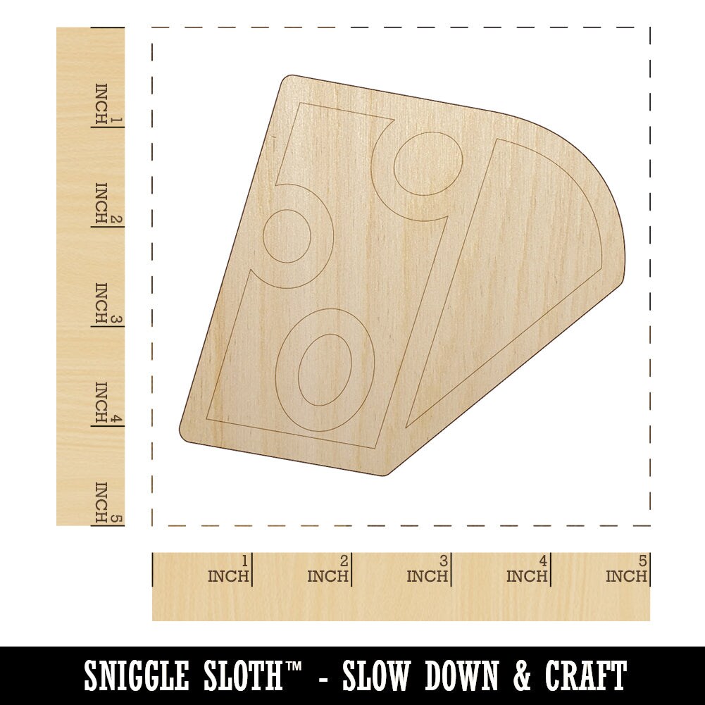 Wedge of Cheese Unfinished Wood Shape Piece Cutout for DIY Craft ...