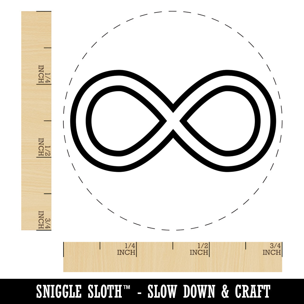 Infinity Symbol Outline Self-Inking Rubber Stamp for Stamping Crafting ...