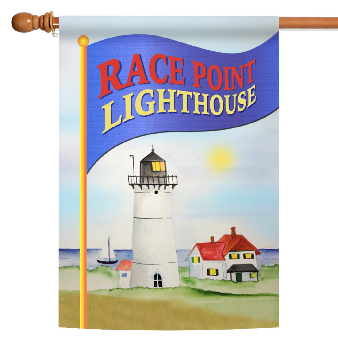 Toland Home Garden Red and White Race Point Lighthouse Outdoor House ...
