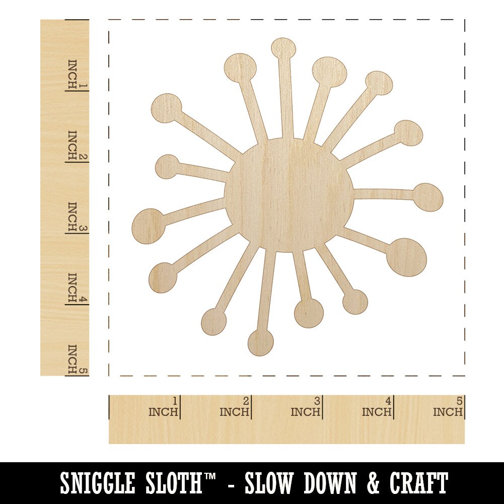 Dandelion Doodle Unfinished Wood Shape Piece Cutout for DIY Craft ...