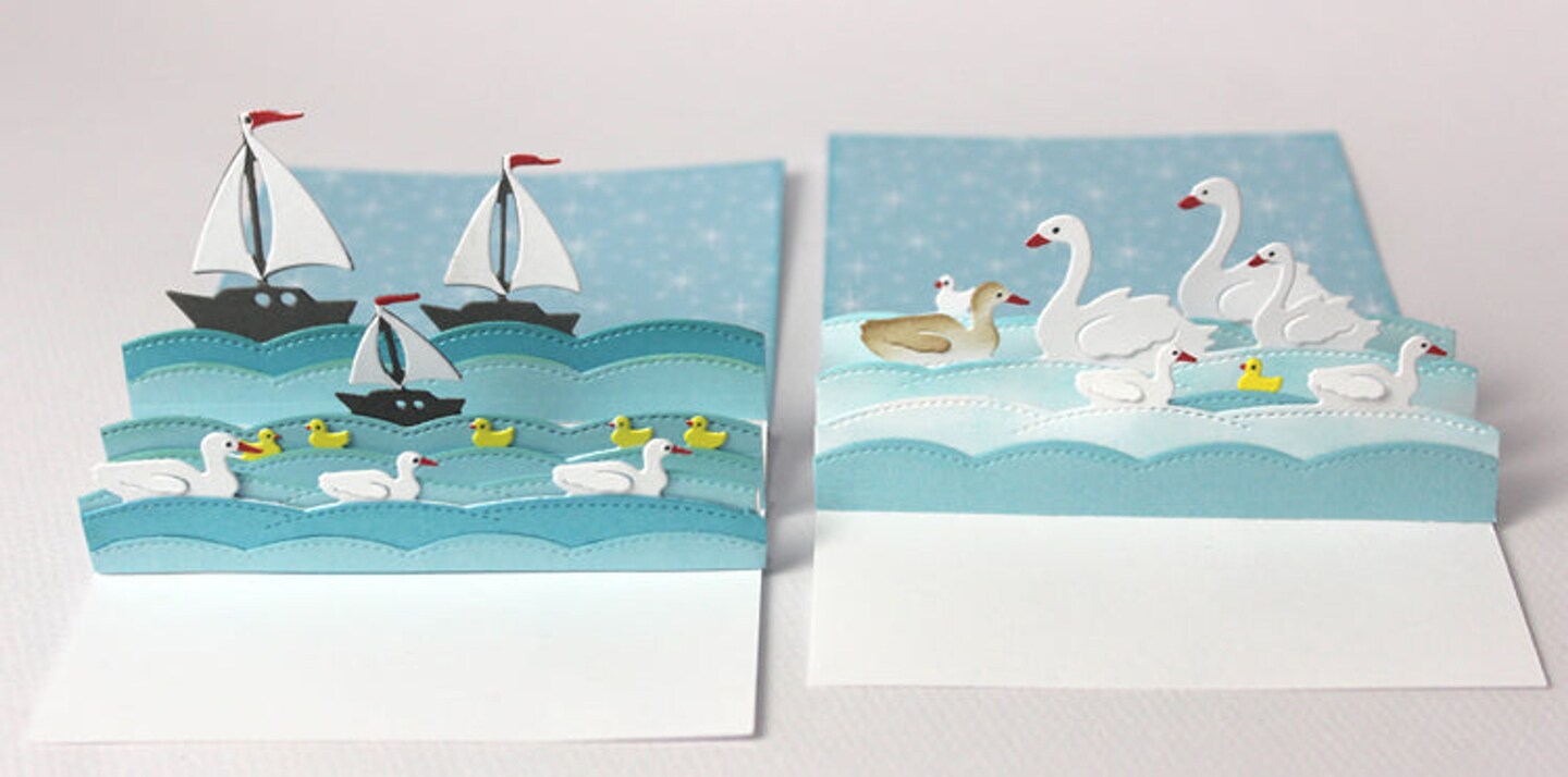 Joy! Crafts Joy Crafts - Cut-Emboss Die - No End Border Ducks 3 pc ...
