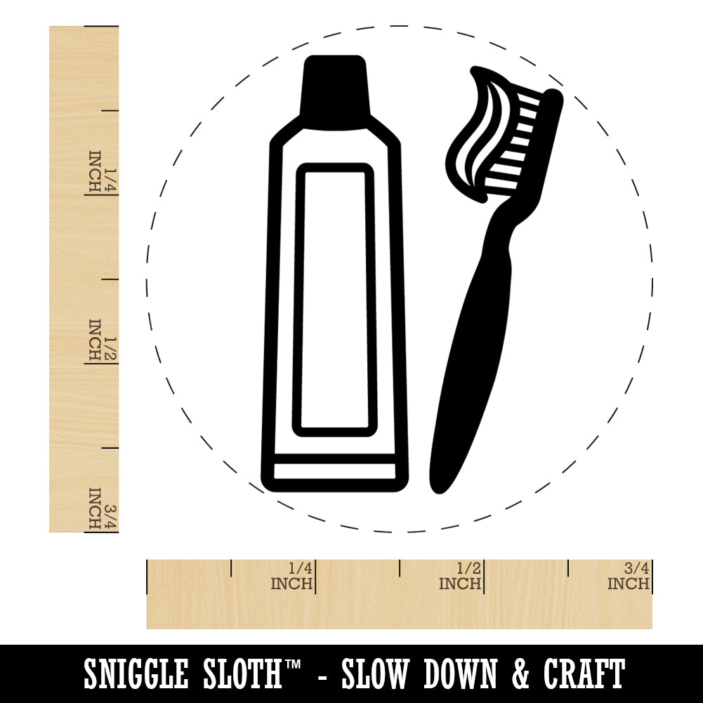 Toothbrush and Toothpaste Dentist Self-Inking Rubber Stamp Ink Stamper ...