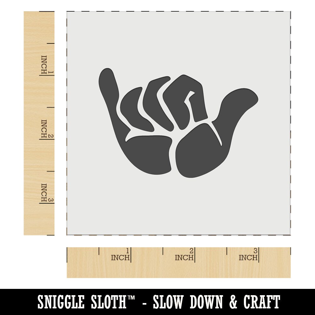 Shaka Hang Loose Surfer Sign Wall Cookie DIY Craft Reusable Stencil ...