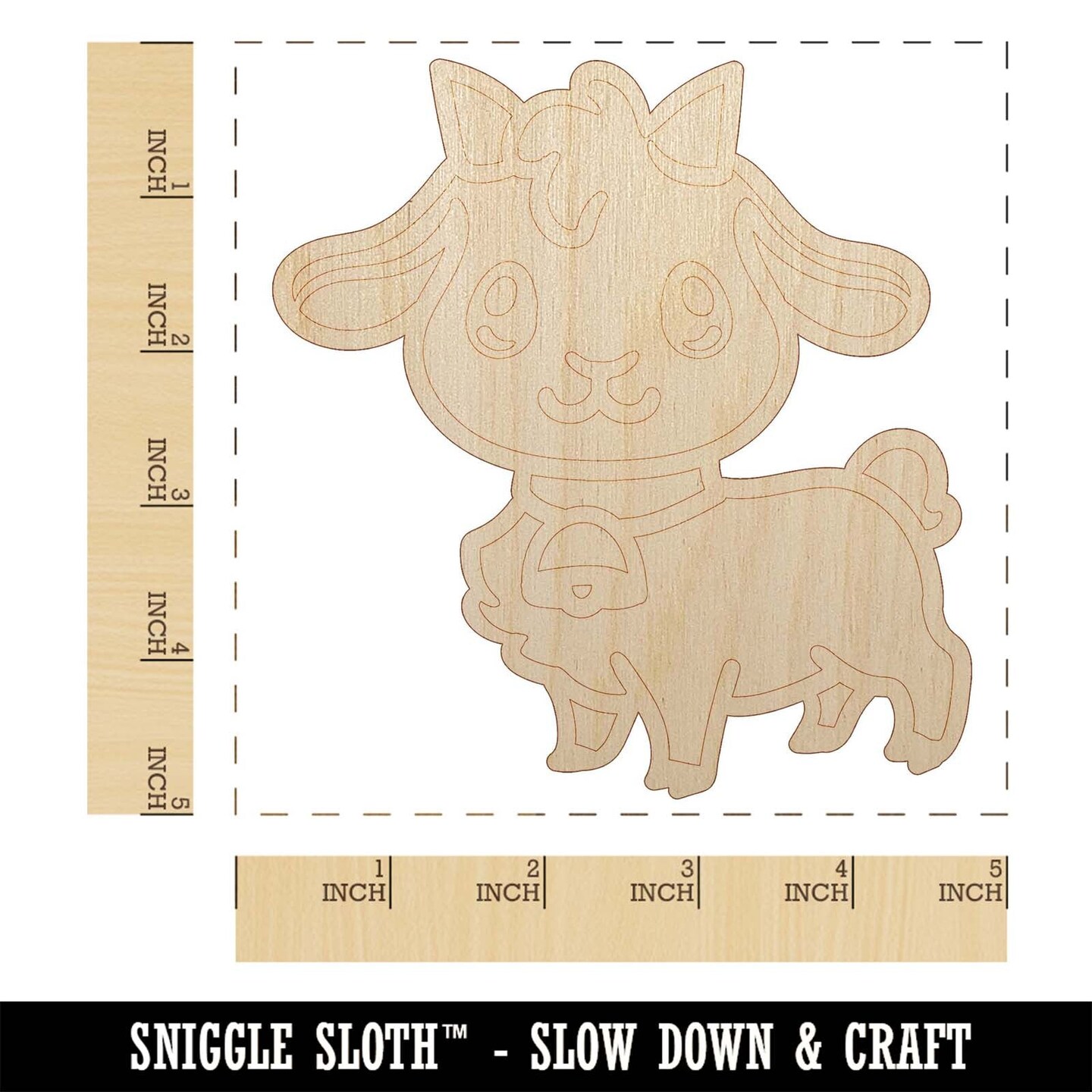 Darling Goat Farm Animal Unfinished Wood Shape Piece Cutout for DIY ...