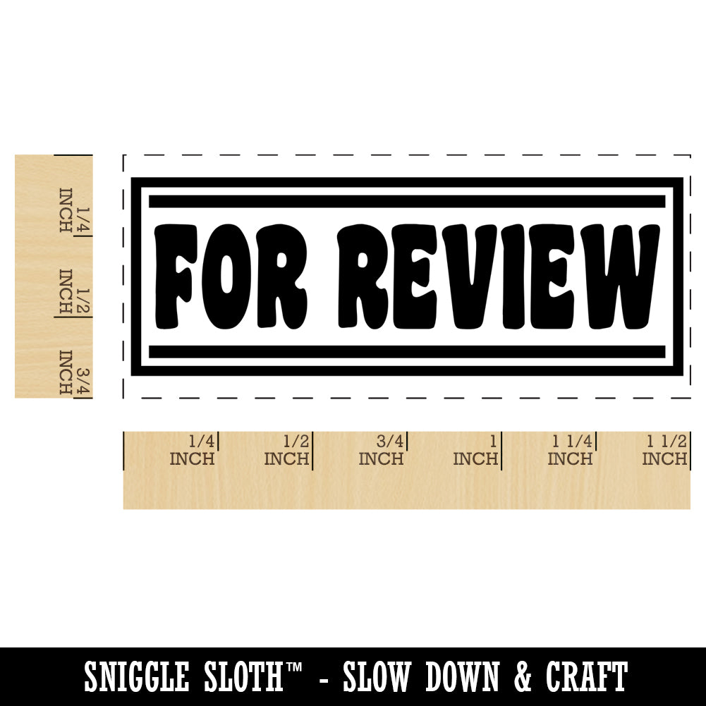For Review with Border Document Self-Inking Rubber Stamp Ink Stamper ...