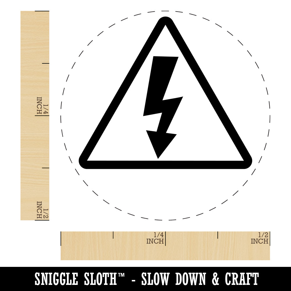 Electrical High Voltage Warning Sign Self-Inking Rubber Stamp for ...