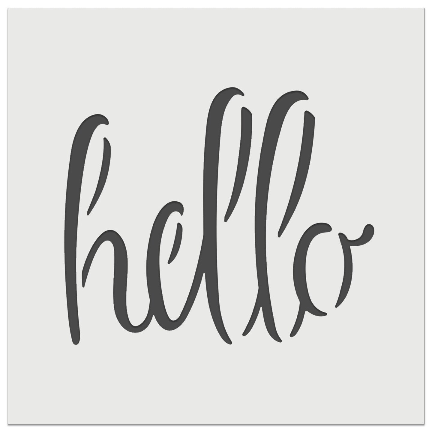 Hello Script Wall Cookie DIY Craft Reusable Stencil | Michaels