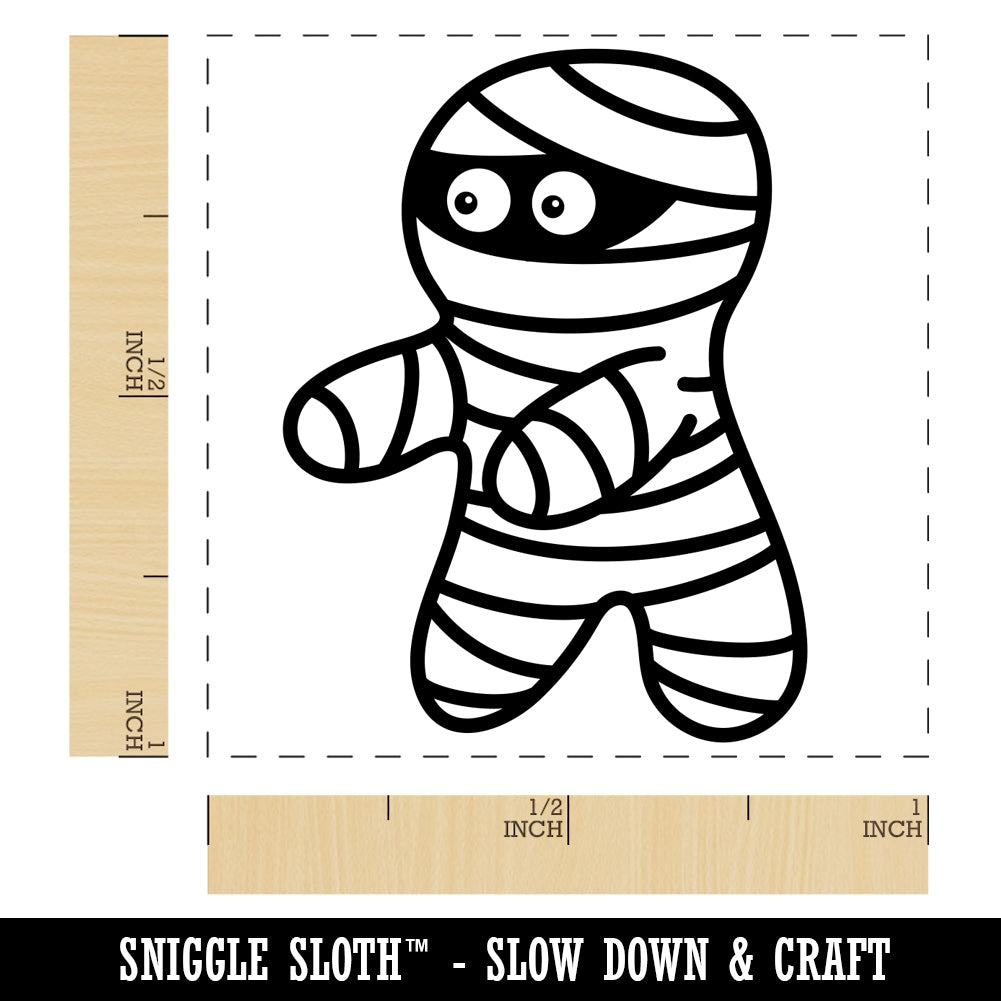 Scared Halloween Mummy Self-Inking Rubber Stamp Ink Stamper | Michaels