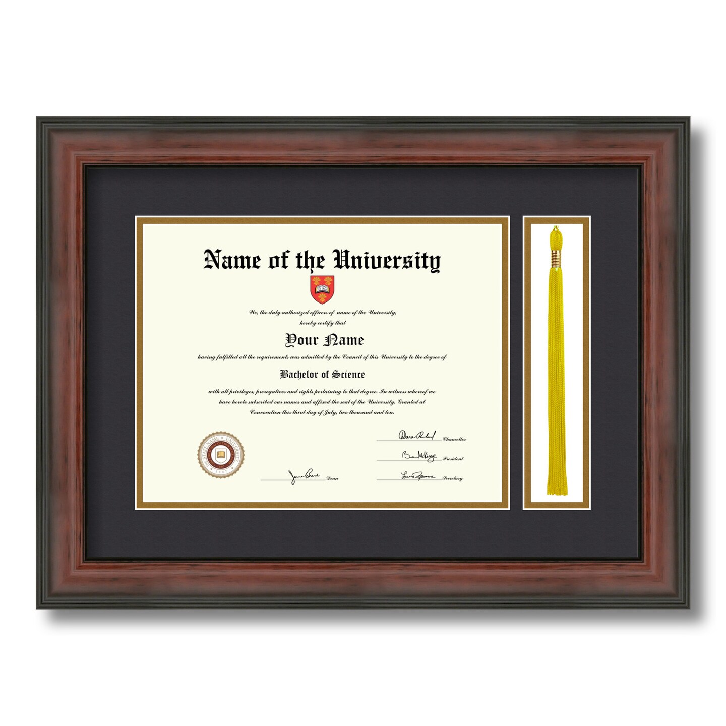 ArtToFrames 8.5x11 inch Diploma Frame with Tassel Opening - Framed with ...