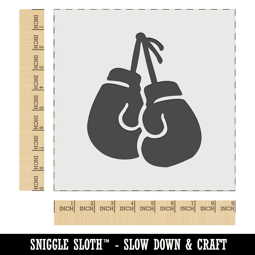 Pair of Boxing Gloves Hanging Wall Cookie DIY Craft Reusable Stencil ...