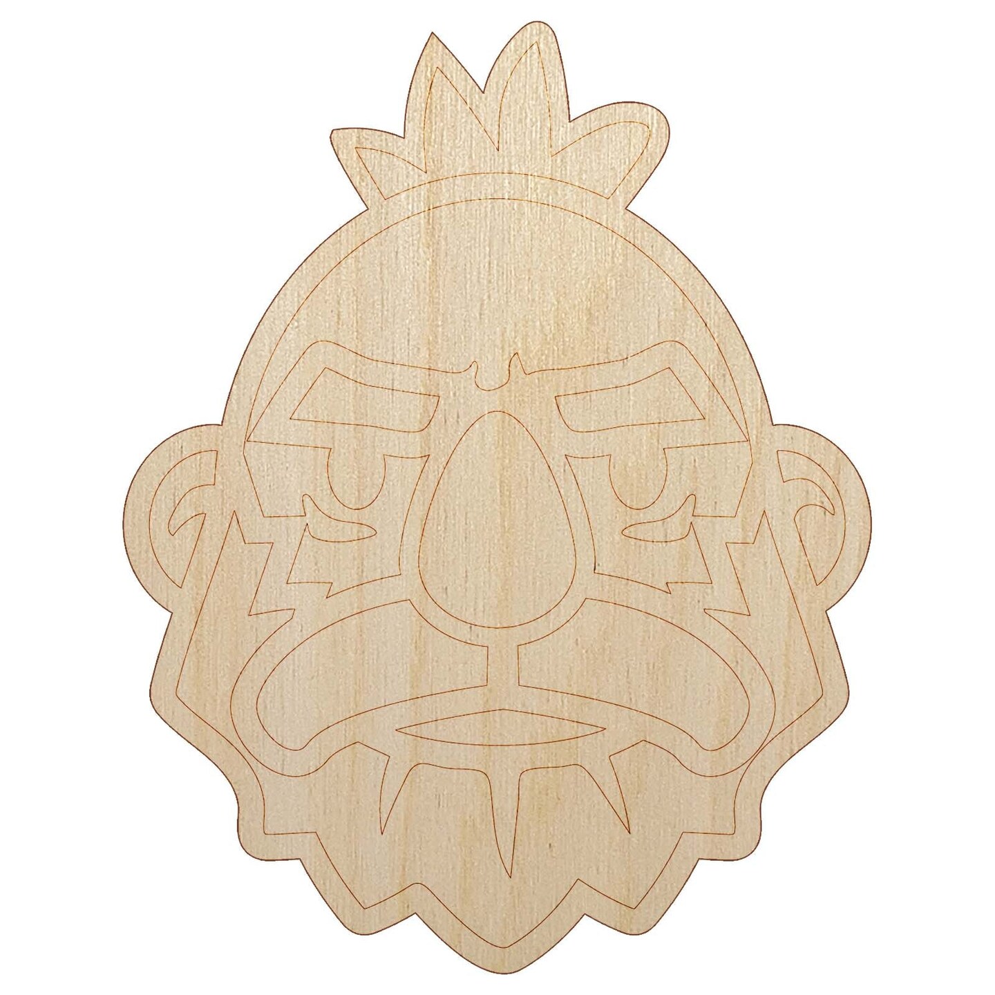 Dwarf Male Character Face Unfinished Wood Shape Piece Cutout for DIY ...
