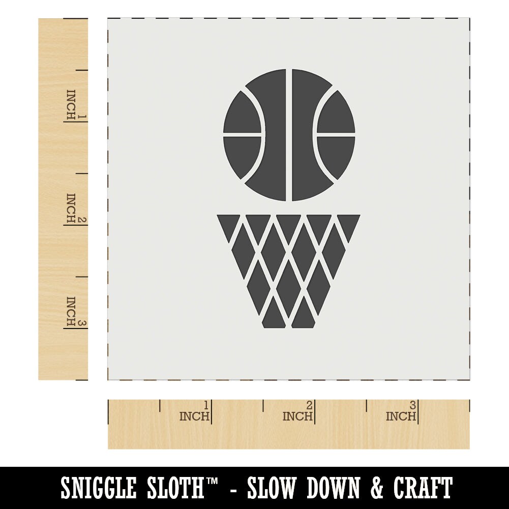 Basketball and Hoop Wall Cookie DIY Craft Reusable Stencil | Michaels
