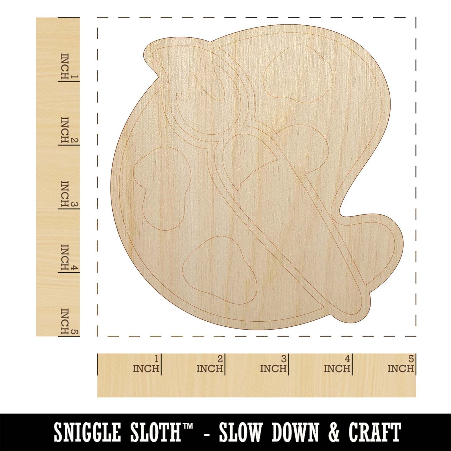 Paintbrush Artist Paint Palette Art Unfinished Wood Shape Piece Cutout ...
