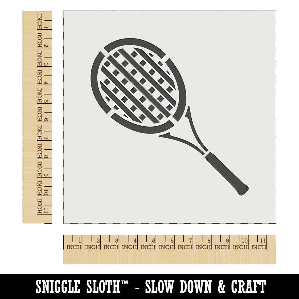 Tennis Racket Racquet Sports Wall Cookie DIY Craft Reusable Stencil ...