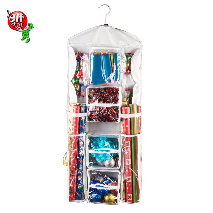 Large Hanging Organizer Bag For Wrapping Paper Bows Tape Space Saver ...
