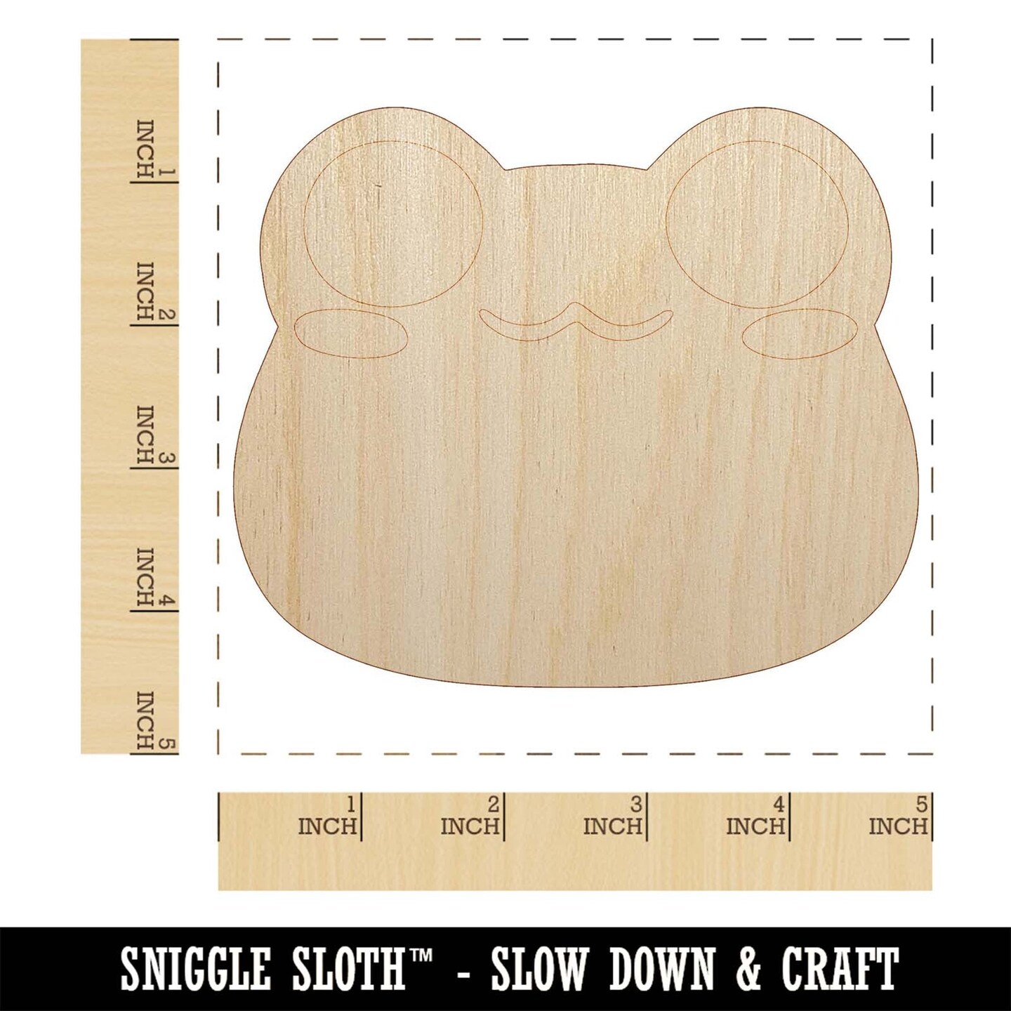 Charming Kawaii Chibi Smug Frog Toad Face Blushing Cheeks Unfinished ...