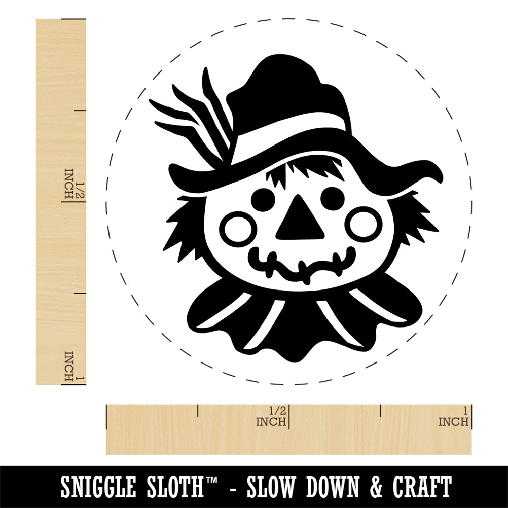 Scarecrow Head Fall Autumn Self-Inking Rubber Stamp Ink Stamper for ...