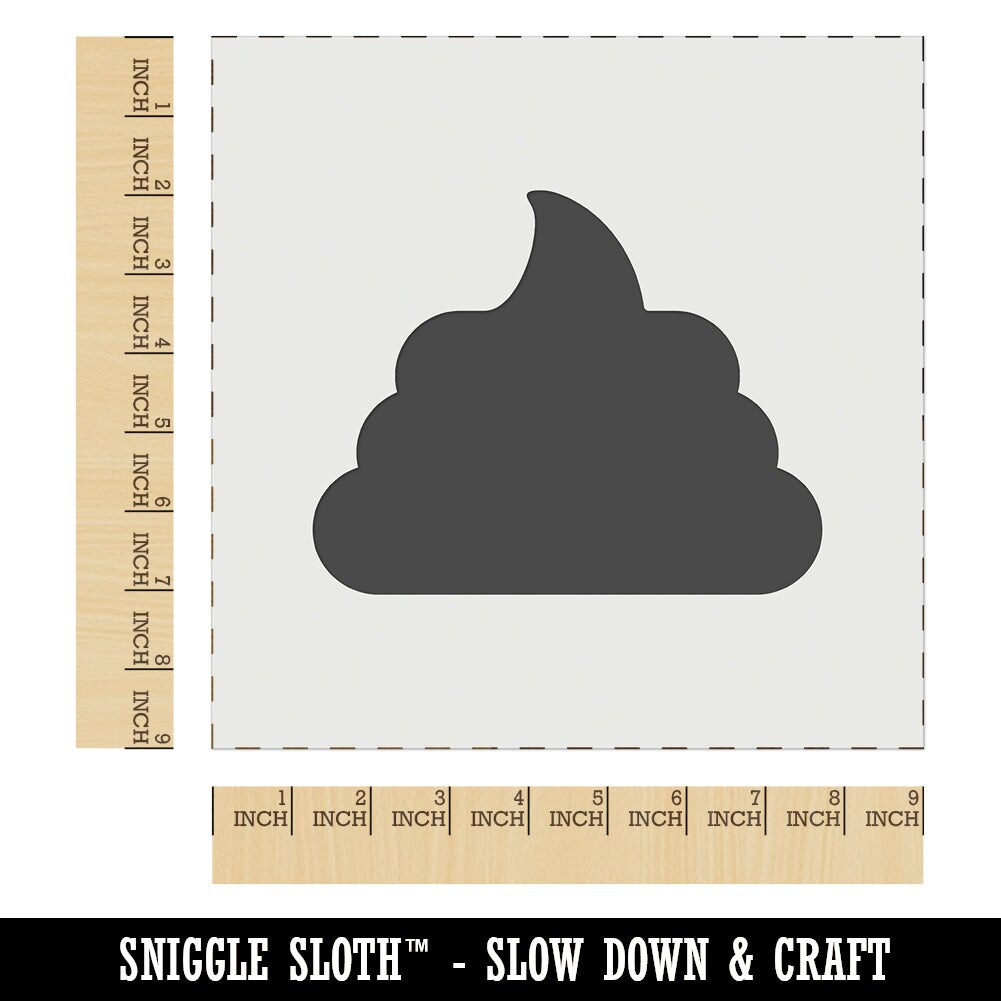 Poop Symbol Emoticon Solid Wall Cookie DIY Craft Reusable Stencil ...