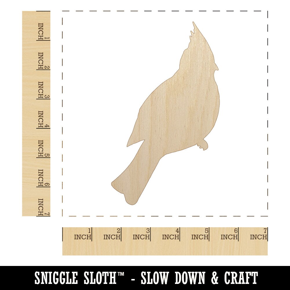 Cardinal Bird Solid Unfinished Wood Shape Piece Cutout for DIY Craft ...