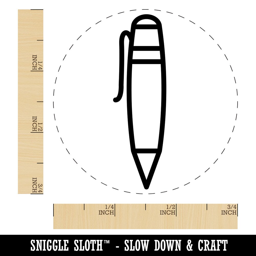Pen Outline Self-Inking Rubber Stamp for Stamping Crafting Planners ...
