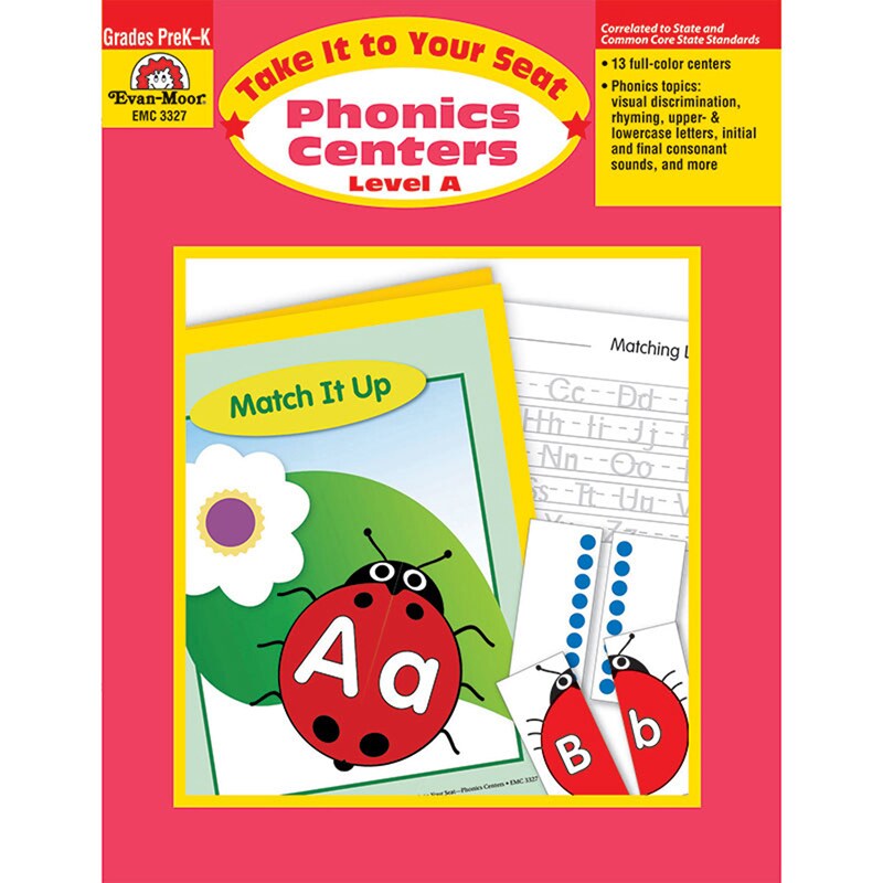 Take It To Your Seat Phonics Centers Book, Grades Prek-K, Count: 1 ...